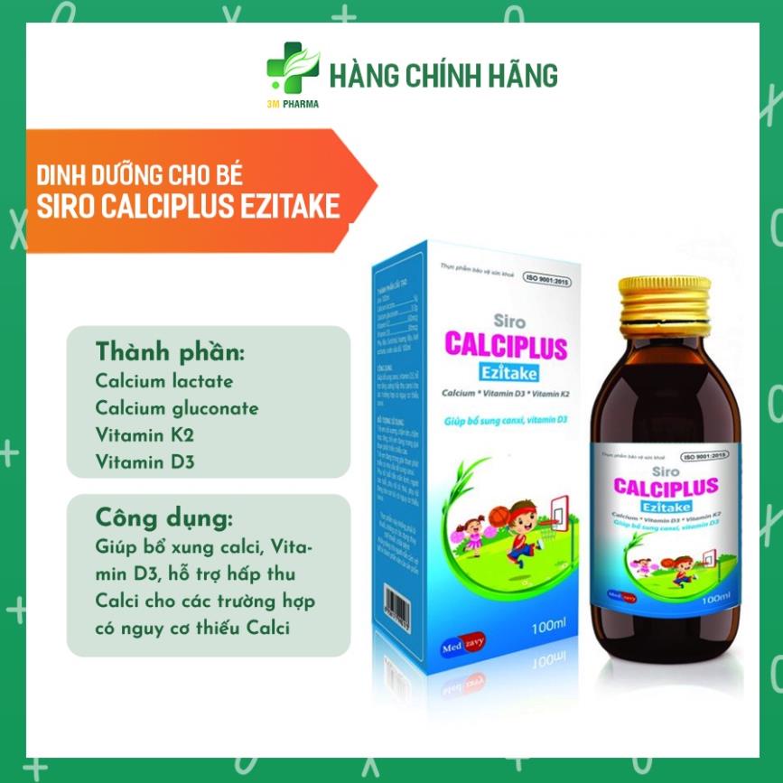 [3M PHARMA] SIRO CALCIPLUS Ezitake - Giúp Bổ Sung Calci, Vitamin D3, Hỗ ...