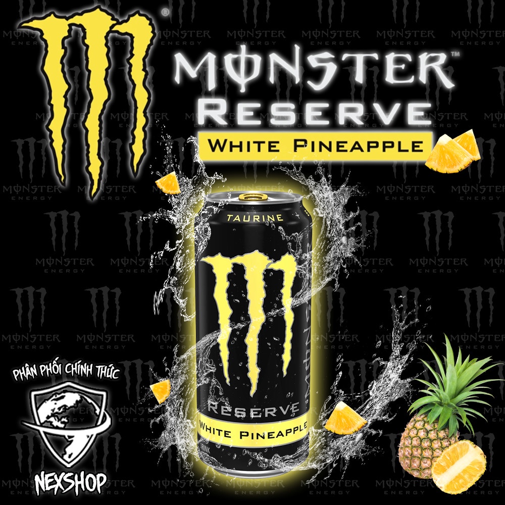 Nước Tăng Lực Monster Energy Reserve White Pineapple Đen Vàng - Vị Thơm ...