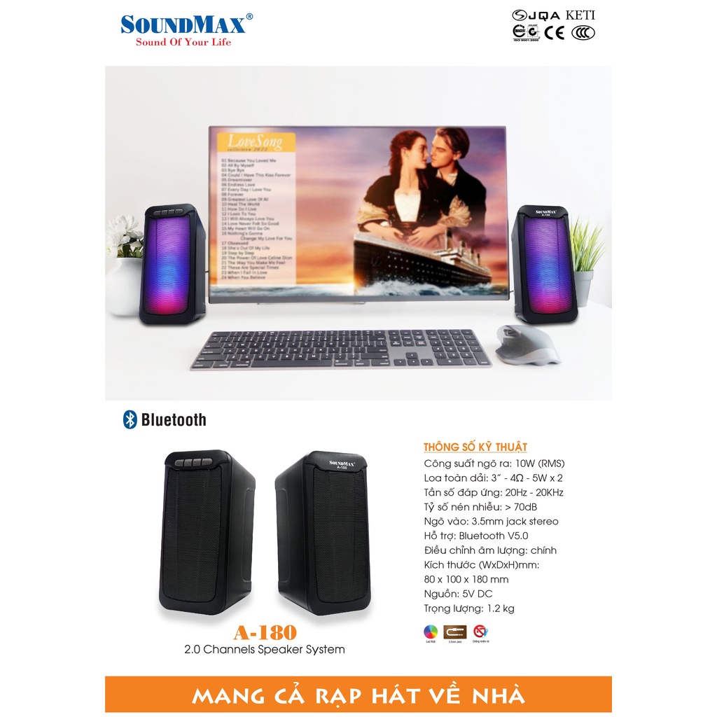 Loa Bluetooth SoundMax A-180 (Hàng Chính Hãng) | Shopee Việt Nam