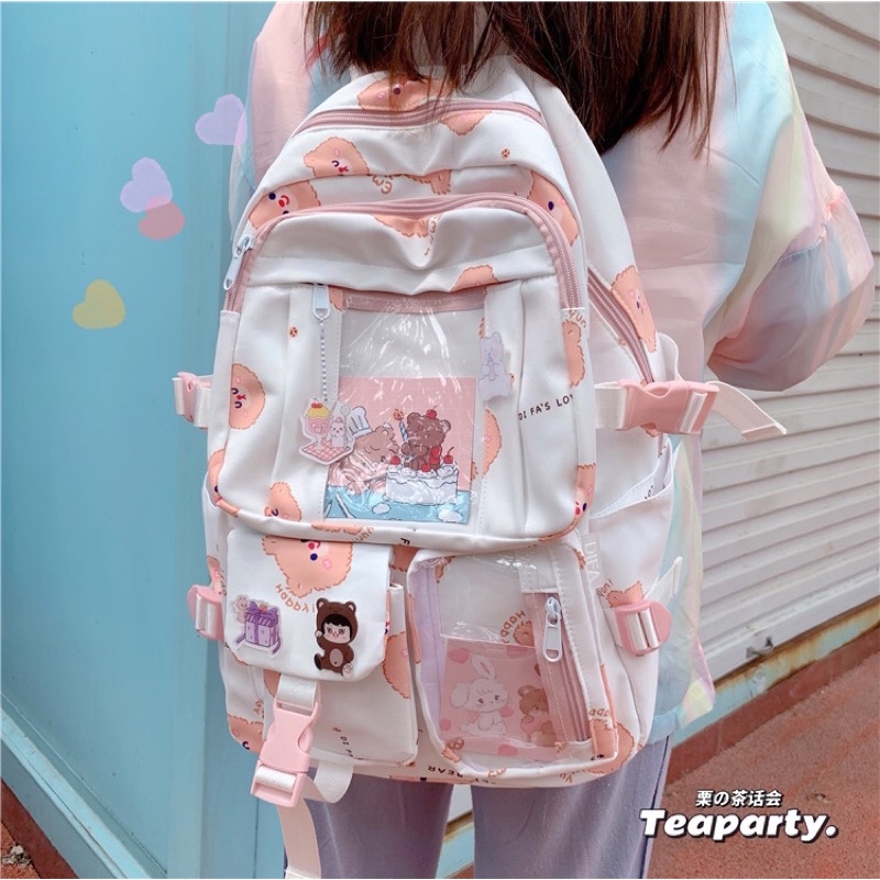 Balo cặp sách đi học siêu cute ulzzang Có Sẵn hình con gấu dễ thương ...