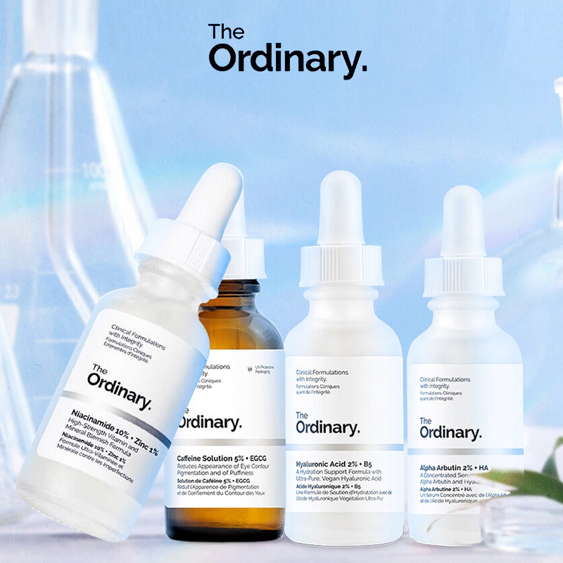 The Ordinary Niacinamide/ AHA + BHA/ Caffeine/ Hyaluronic Acid/ Buffet ...
