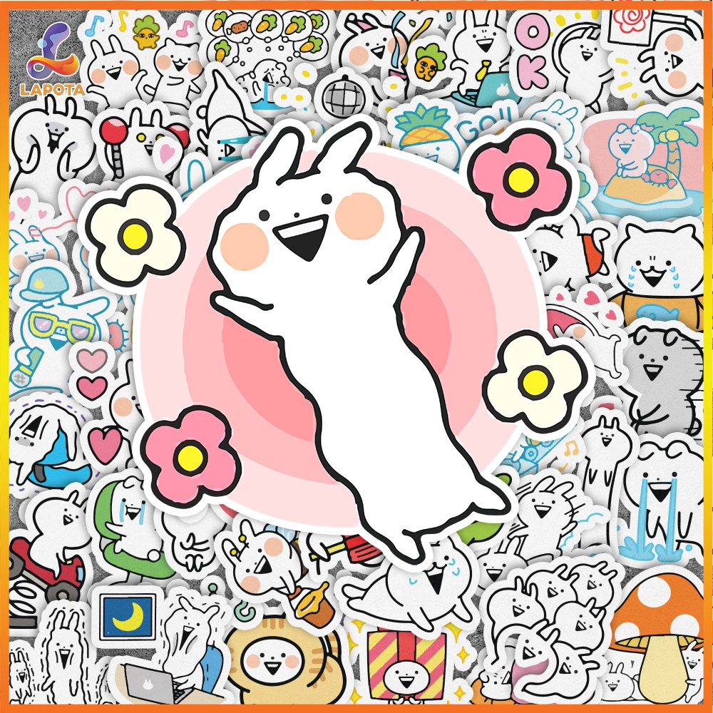 Set 50 cái Sticker Usagyuuun chống nước, Hình Dán thỏ tăng động ...