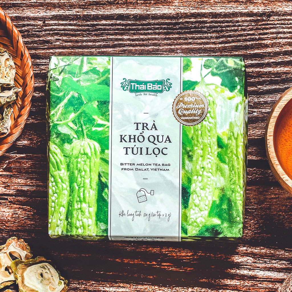 Trà khổ qua túi lọc Langfarm x Thái Bảo - Thảo mộc cho sức khoẻ, thơm dịu vị thiên nhiên, sản ...