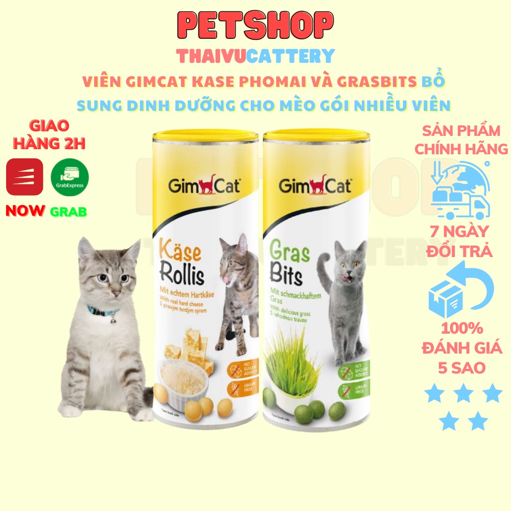 [100 VIÊN] Viên Phomai và Cỏ mèo Grassbit Gim cat tách gói 100 viên ...