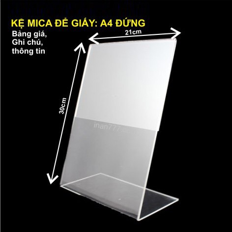 Kệ mica A4, A5 chữ L | Shopee Việt Nam
