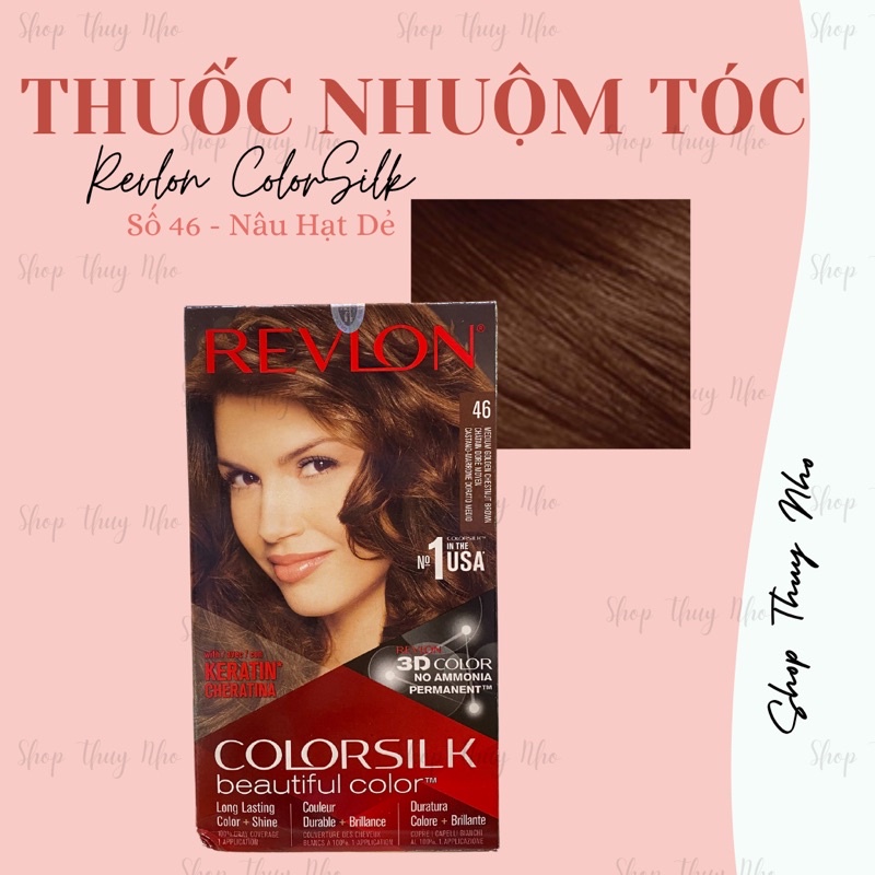 [CHÍNH HÃNG] Thuốc nhuộm tóc Revlon ColorSilk số 46 (Medium Golden ...