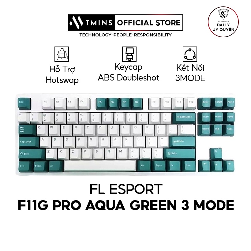 Bàn phím FL-Esports F11G Pro Aqua Green 3 mode (USB / Bluetooth ...