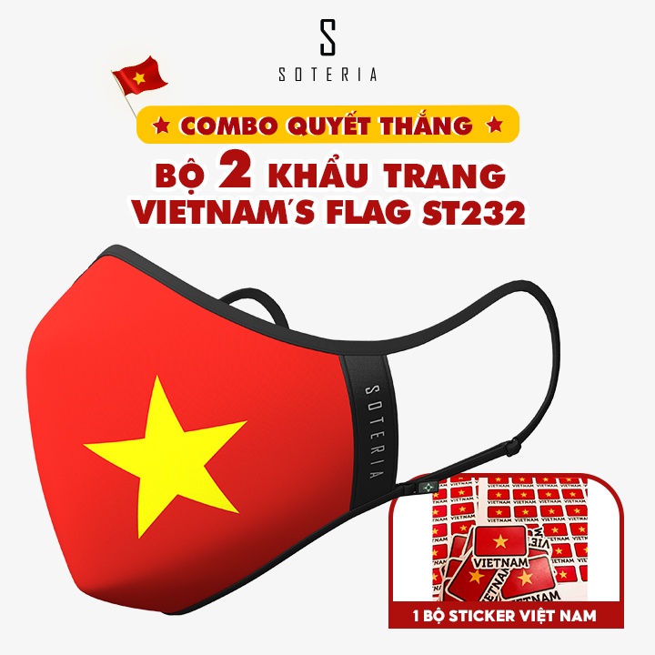 [Combo 2] Khẩu trang cờ Việt Nam SOTERIA Vietnam’s Flag ST232 - N95 lọc ...