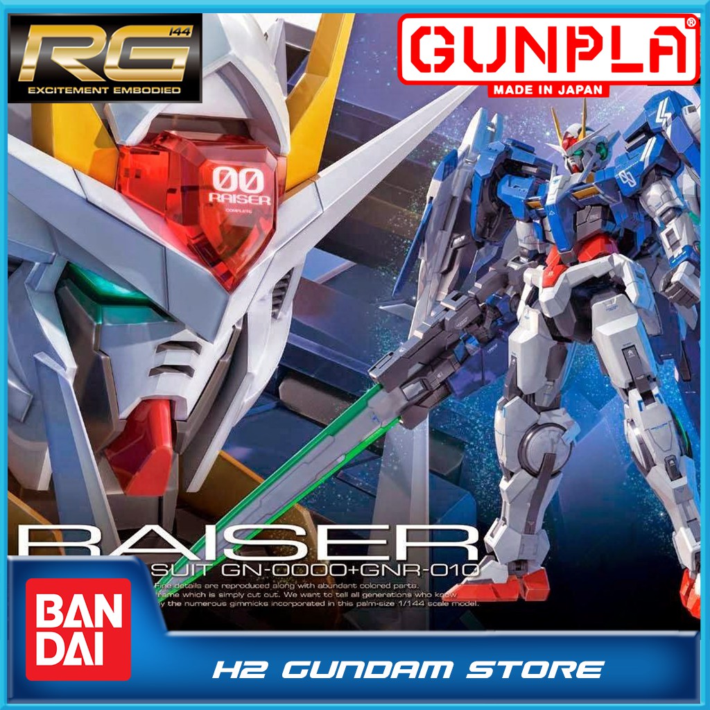 Mô hình Bandai RG 1/144 GN-0000+GNR-010 00 Raiser (Gundam Model Kits ...