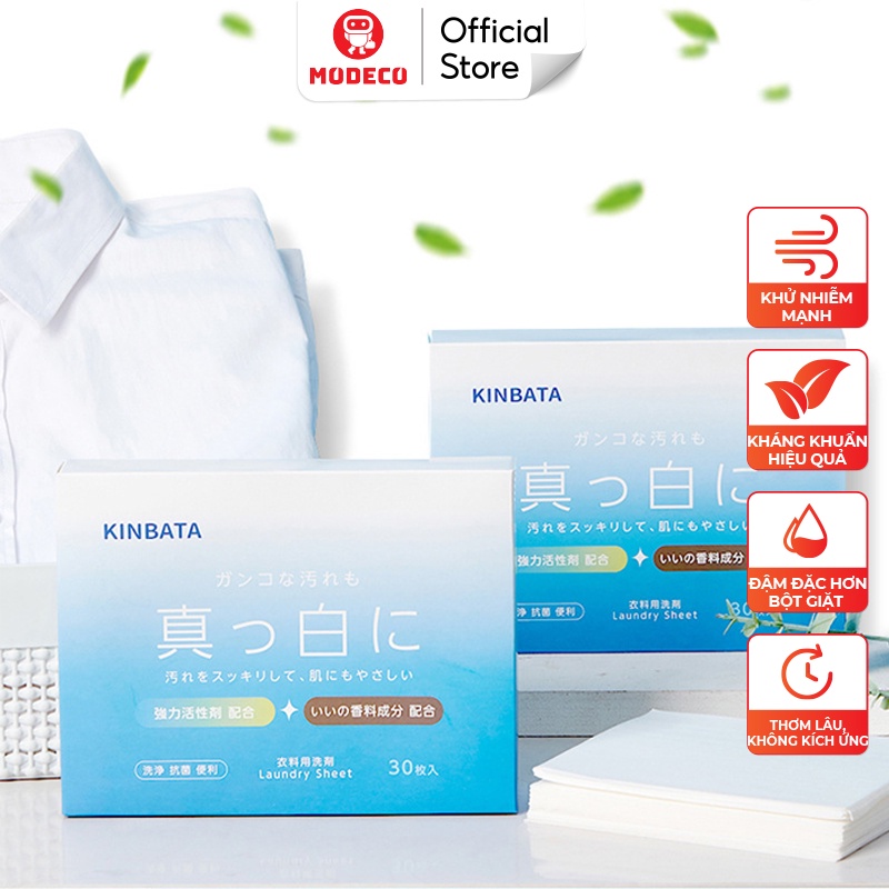 Giấy Giặt Quần Áo Nhật Bản Kinbata - Công Nghệ Giặt Xả Quần Áo 2 In 1, Thơm Lâu, Sạch Sâu, An ...