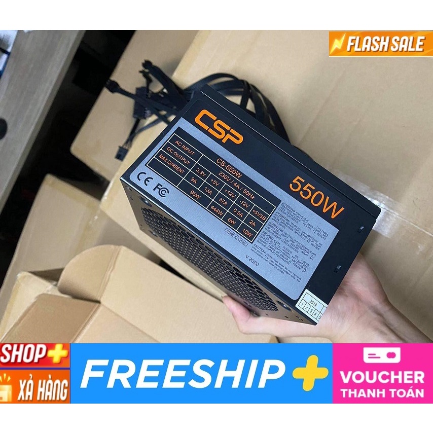 Nguồn 550w CSP công suất thực có chân nguồn 8pin cho CPU, có 2 chân ...