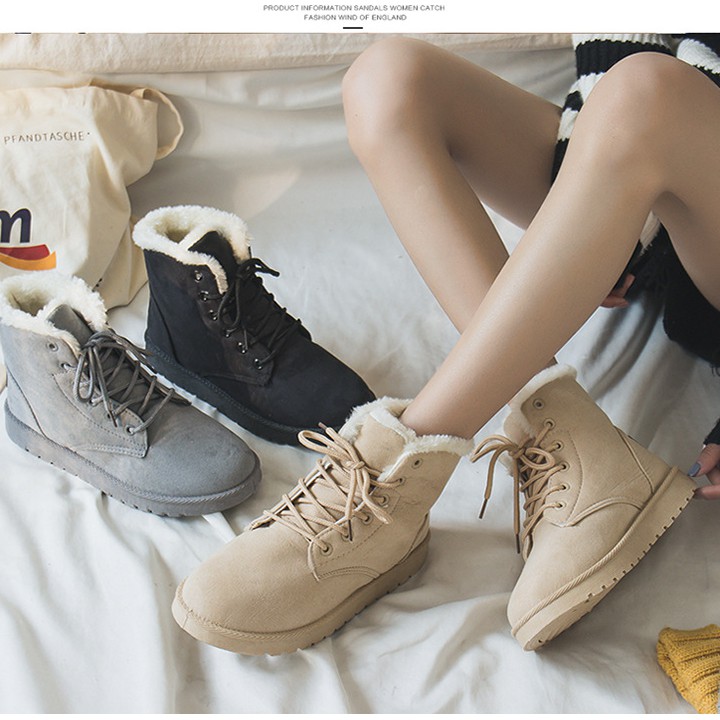 Boot nữ mùa đông - Bốt nữ cao cổ lót lông - Giày bốt nữ giá rẻ MSP ...