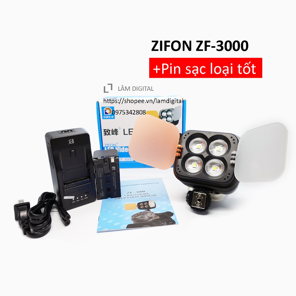 Đèn led video ZIFON ZF-3000 siêu sáng | Shopee Việt Nam