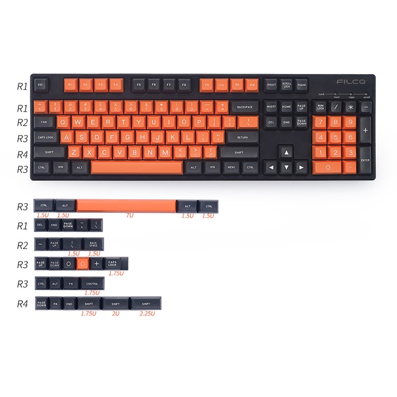 Bộ Keycap SA Maxkey Cam Đen 134 nút | Shopee Việt Nam