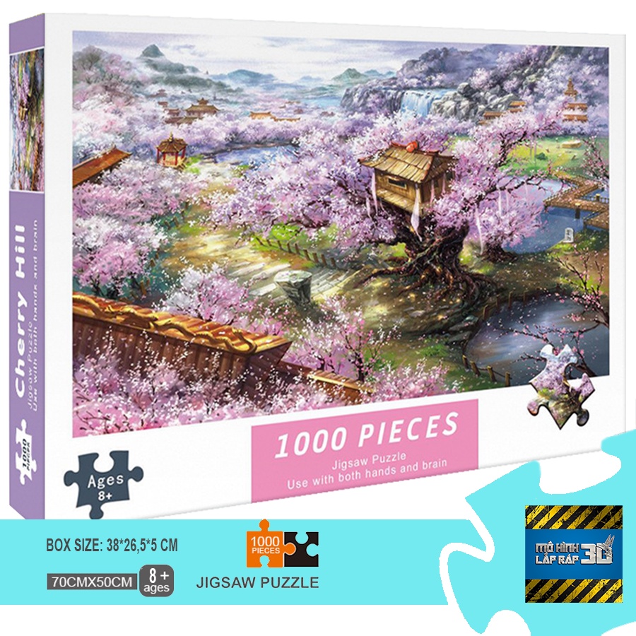 Bộ tranh ghép xếp hình 1000 miếng Jigsaw Puzzle Đồi Cherry Hill - Tranh ...