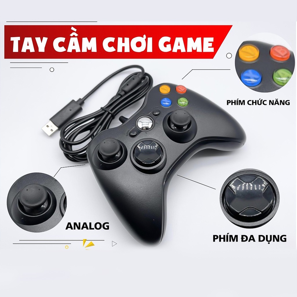 Tay cầm chơi game USB for PC máy tính chơi FO3 / FO4 có dây rung mạnh ...