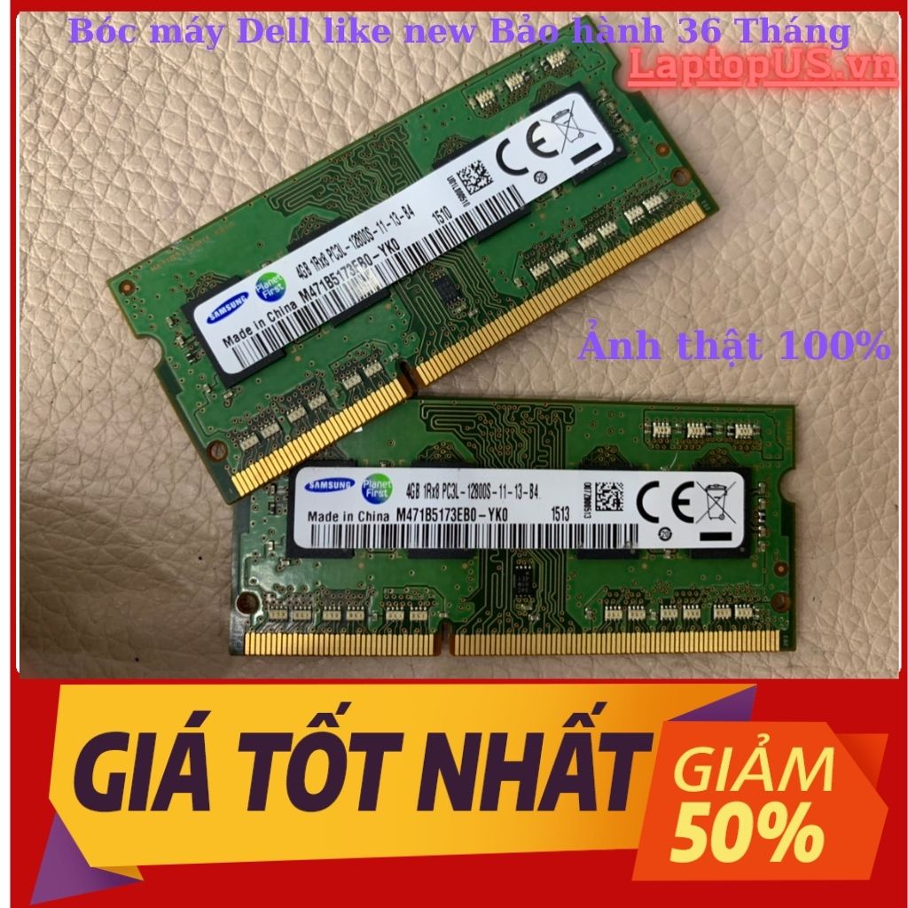 Ram Laptop DDR3L-DRAM3 8Gb 4GB bus 1600Mhz nhiều hãng micron hynix ...
