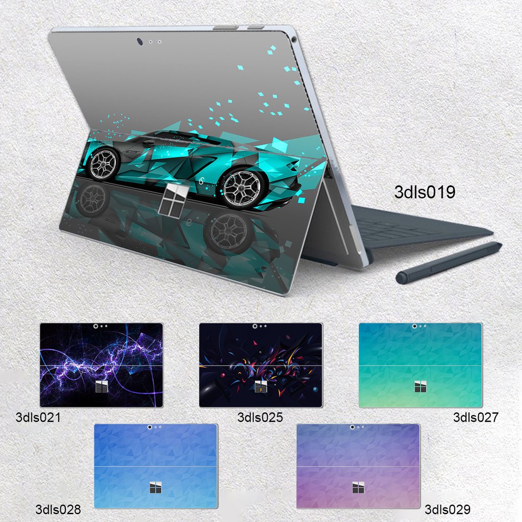 Skin dán hình 3D Image cho Surface 3 10.8; Go, Go 2, Go 3; Pro 2 3 4 5 ...