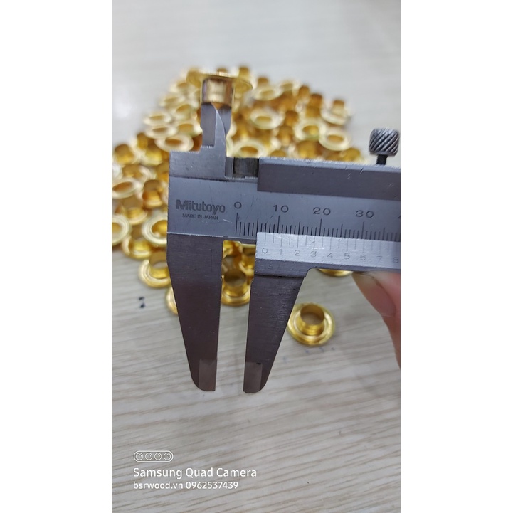 Khoen ore mắt cáo 4mm,5mm,6mm,8mm,10mm,12mm,14mm Bằng sắt xi màu VÀNG Khuy oze mắt cáo bấm bạt ...