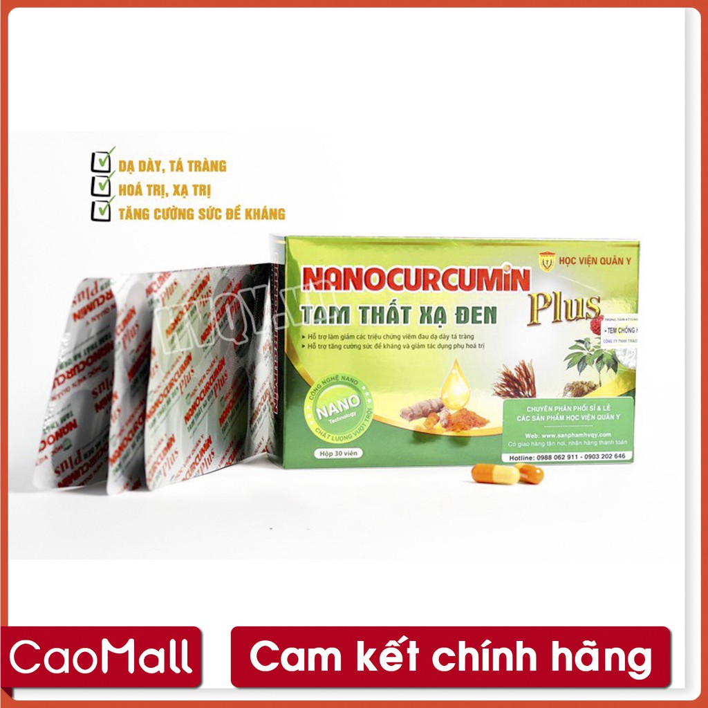 [CaoMALL] - Nano Curcumin Tam Thất Xạ Đen Plus Học Viện Quân Y | Shopee Việt Nam
