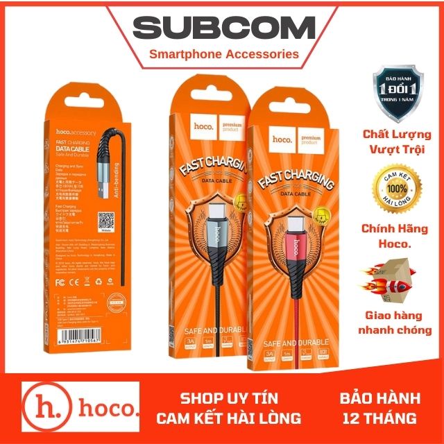 [CHÍNH HÃNG HOCO] Sạc Hoco 1M X38 Chống Đứt, Hỗ Trợ Sạc Nhanh Chân TYPE-C - Bảo Hành 12 Tháng ...