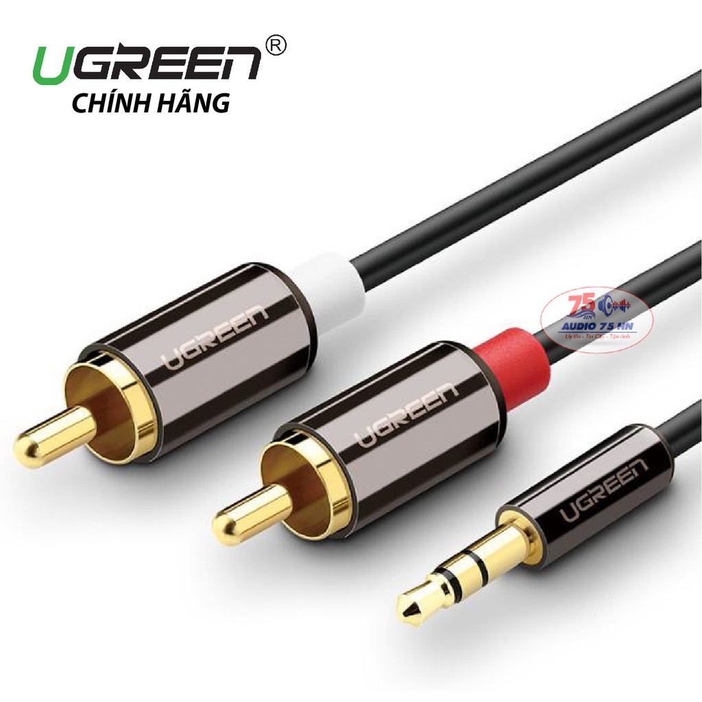 Cáp Audio 3.5mm ra 2 Đầu RCA Hoa Sen UGREEN AV116 cao cấp chiều dài từ 0.5M đến 8M | Shopee Việt Nam