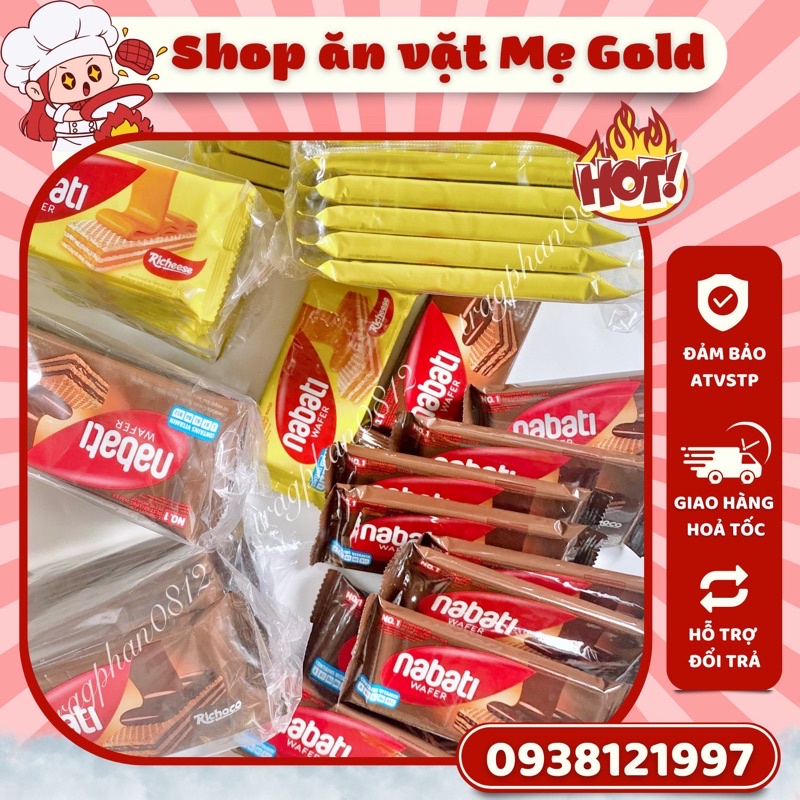 [Lẻ] Bánh Nabati thanh kem xốp, bánh xốp Nabati các vị (gói 17g dùng ...