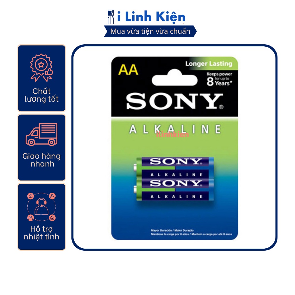 Pin Sony Alkaline AA vỉ 2 viên chính hãng | Shopee Việt Nam