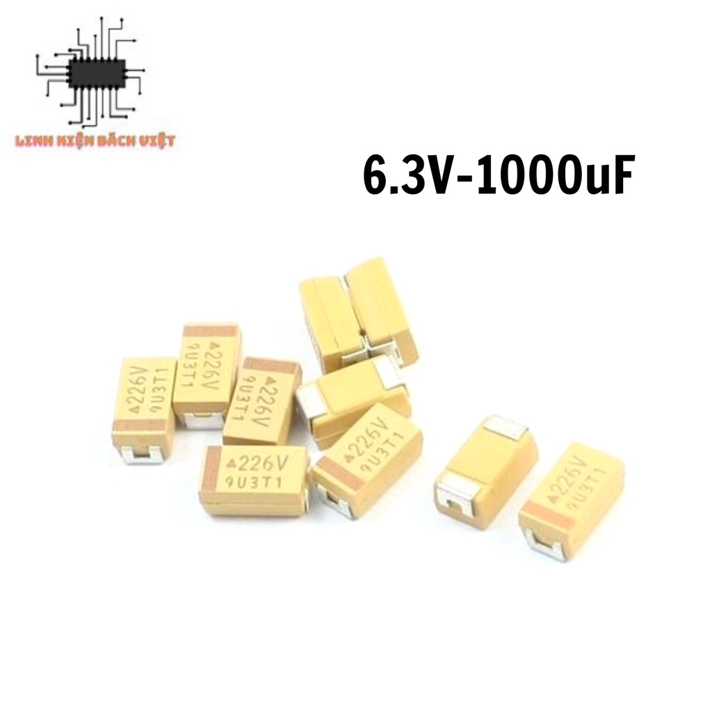 Tụ tantalum SMD 6.3V 1000UF 108J. | Shopee Việt Nam