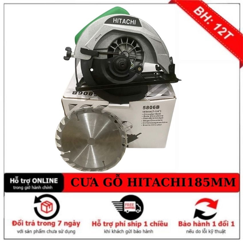 [BẢO HÀNH 12TH] Máy cưa gỗ HITACHI 185MM ruột đồng 100% Máy nhỏ gọn hoạt động mạnh mẽ | Shopee ...