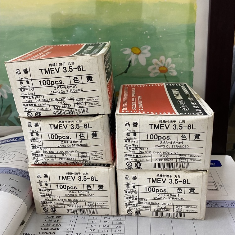 Nichifu đầu cos bọc nhựa cách điện TMEV 3.5 - Hộp 100 chiếc | Shopee Việt Nam