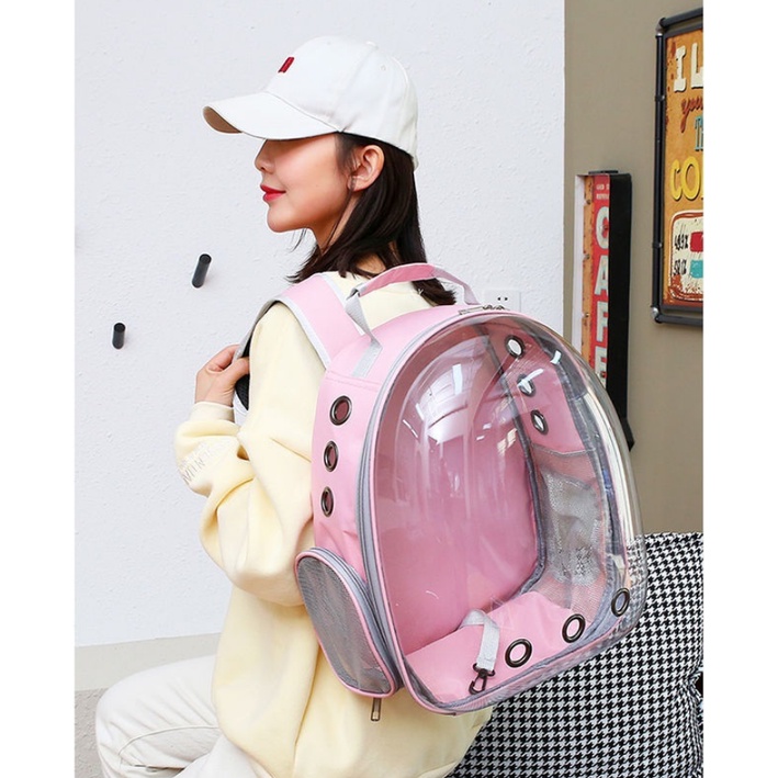 Balo phi hành gia trong suốt vận chuyển chó mèo LunaPet BL02, balo vận ...