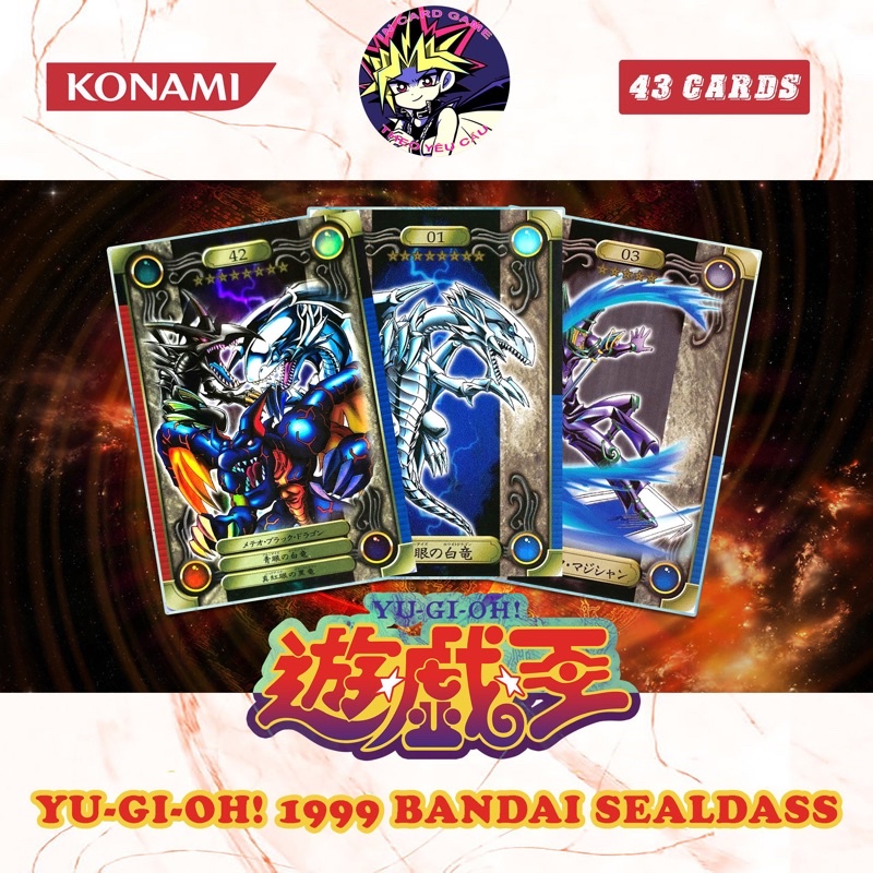 [ Bài In Yugioh ] Bộ Bài Yu-Gi-Oh! 1999 Bandai Sealdass 43 lá. | Shopee ...