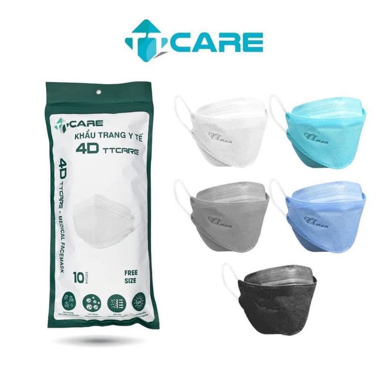 Bịch khẩu trang con cá 4D TT Care 10 cái | Shopee Việt Nam