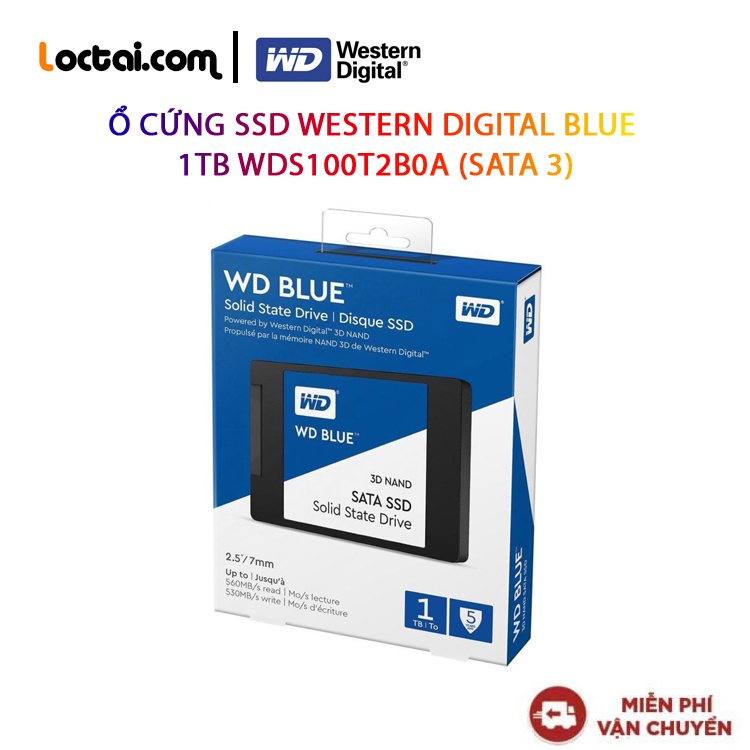 Ổ cứng SSD Western Digital Blue 1TB WDS100T2B0A (2.5″ SATA 3) - Hàng ...