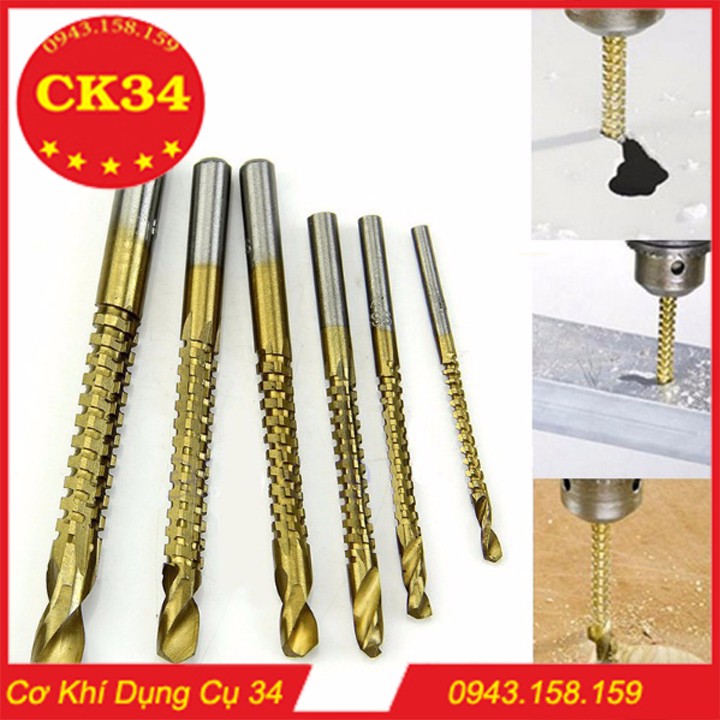 Bộ 6 mũi khoan răng cưa đa năng phủ titanium 3-8mm | Shopee Việt Nam