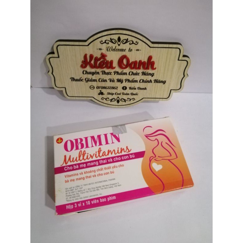 Viên uống OBIMIN Multivitamin hộp 30 viên | Shopee Việt Nam