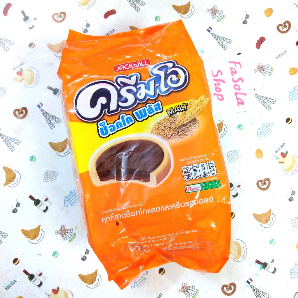 Bánh quy CREAM-O Thái Lan Choco Plus JACK&JILL 13g x 24 gói = 312g biscuit thailand kem sô cô la ...