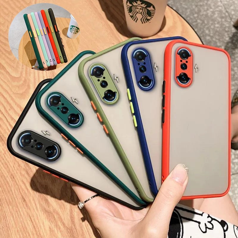 Ốp điện thoại trong suốt nhám chống sốc thời trang cho Redmi Note 10 10s K50 K30 K40 Gaming Pro ...