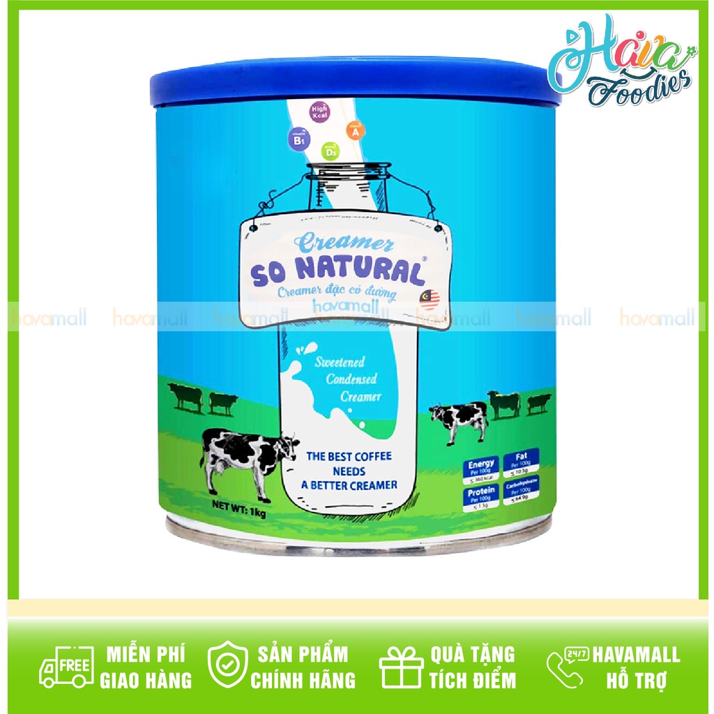 [HÀNG CHÍNH HÃNG] Sữa Đặc Có Đường Suối Nguồn So Natural 1kg | Shopee ...