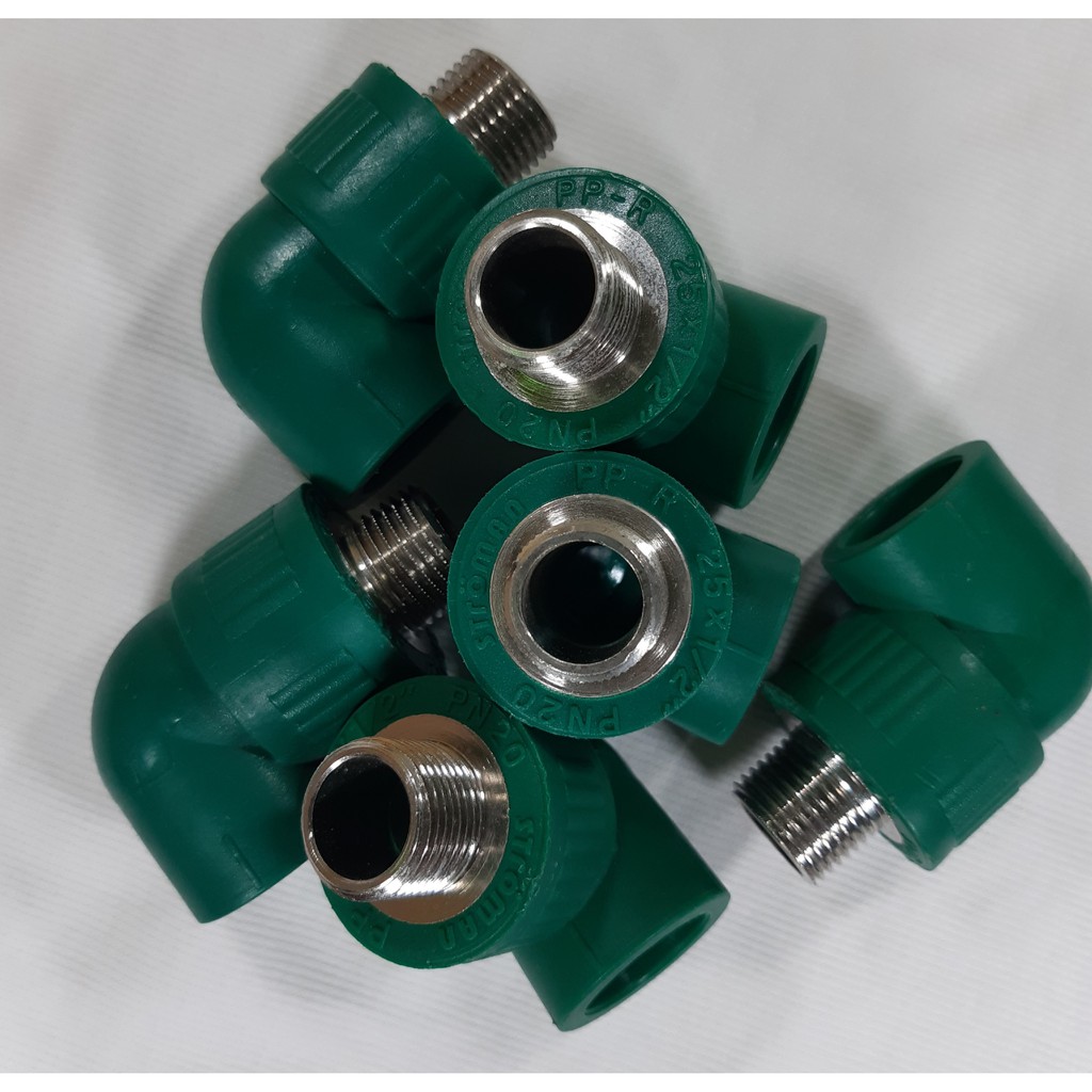 Cút Co Răng Ren Ngoài Phụ kiện Nước Nóng PPR 25 1/2 (Cút Co Ren Ngoài ...