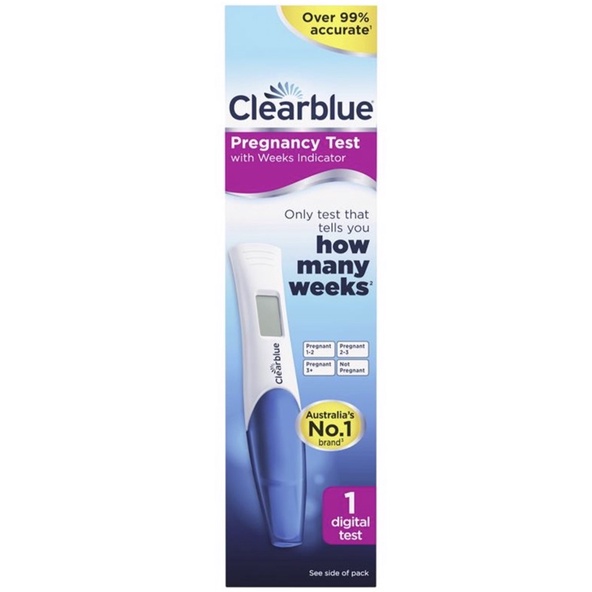 {không hộp giấy] Que thử thai điện tử hiện rõ tuần tuổi Clearblue How ...
