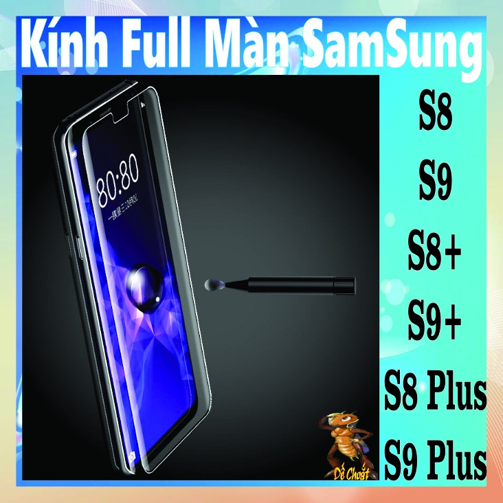 Kính cường lực full màn hình cong samsung galaxy S8, S9, S8+, S9+, S8 plus, S9 plus (kính uv ...