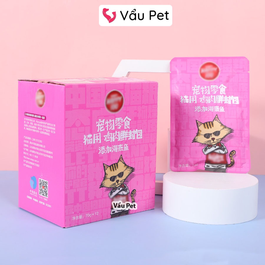 Pate mèo Wanpy Happy 100 gói 70g thức ăn cho mèo dạng súp - Pate Happy ...
