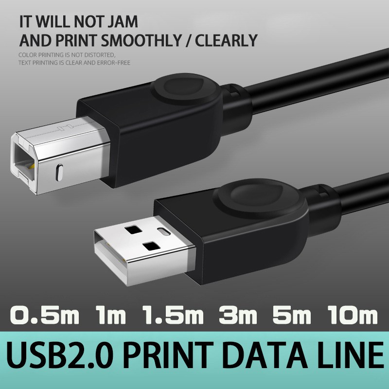 [Giao hàng nhanh] Cáp máy in USB 0,5M / 1M / 1,5M / 3M / 5M / 10M USB 2 ...