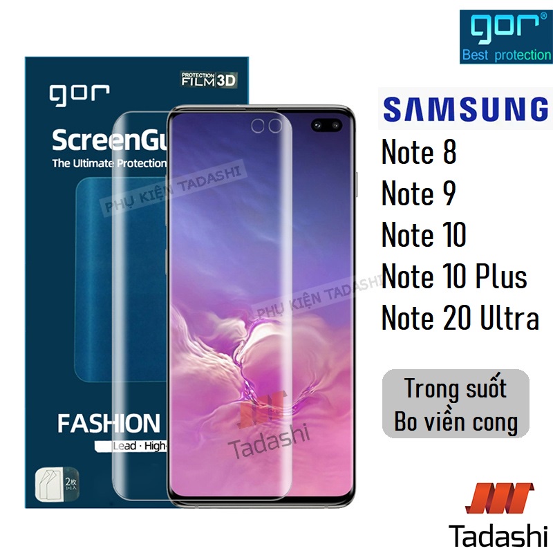 Dán Dẻo Gor Samsung Galaxy Note 8/ Note 9/ Note 10/ Note 10 Plus/ Note 20 Ultra Dán Full Màn 3D ...