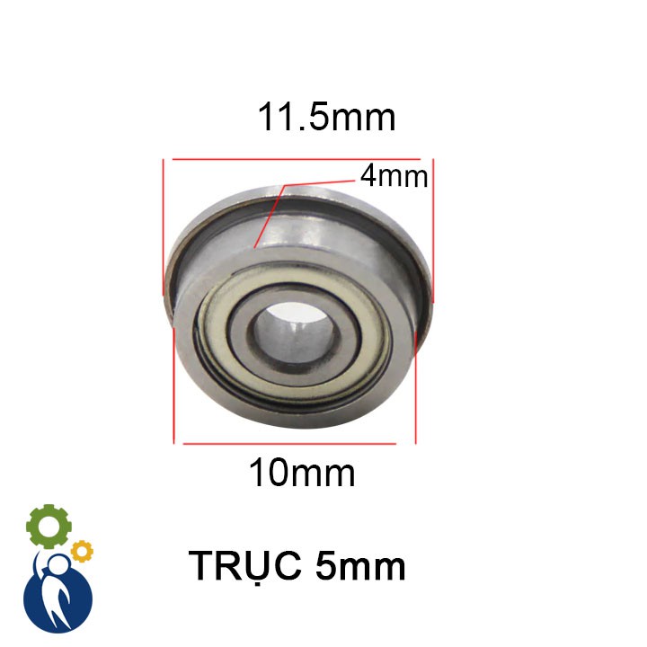 Vòng Bi Mặt Bích Trục 5mm 5x10x4mm MF105zz | Shopee Việt Nam