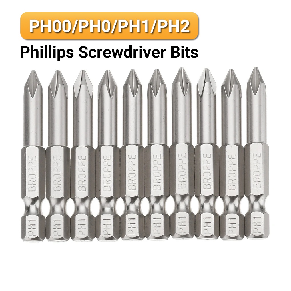 10 Chiếc Phillips PH00 / PH0 / PH1 / PH2 Mũi tuốc nơ vít Chiều dài 50mm ...