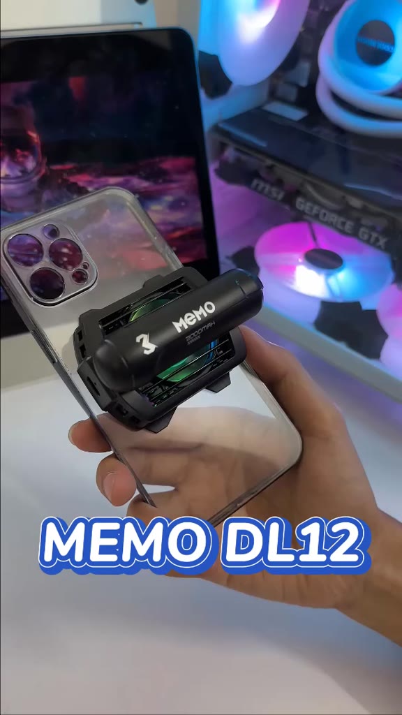 Quạt tản nhiệt điện thoại sò lạnh pin MEMO DL12 gaming làm mát nhanh ...