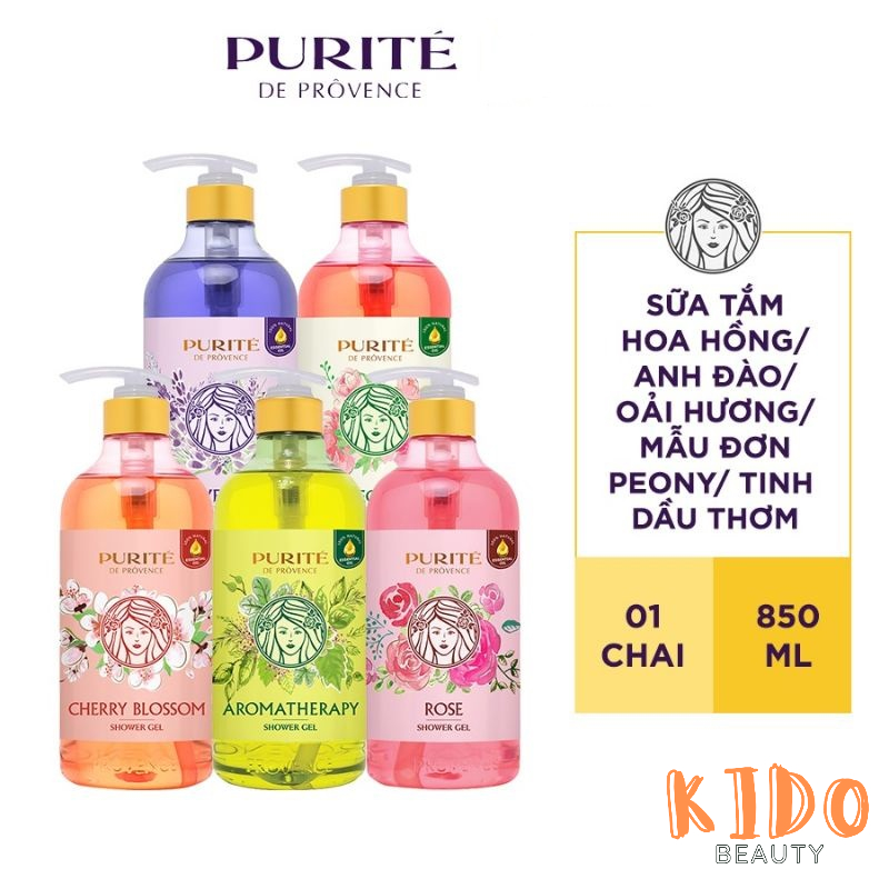 Sữa Tắm thiên nhi﻿ên PURITE De Provence Shower Gel 850ml | Gel tắm Pháp dành cho nữ (Đủ Mùi ...